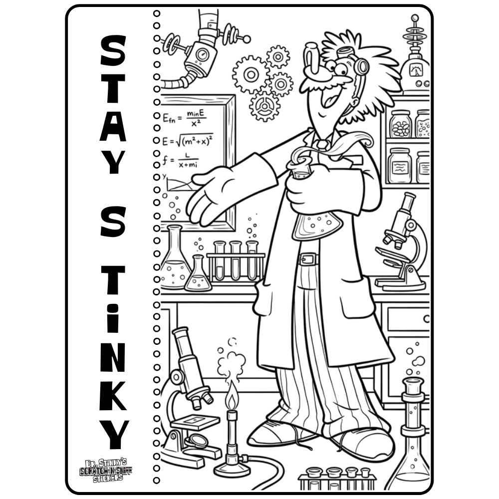 FREE DOWNLOAD Dr. Stinky's Lab Coloring Page