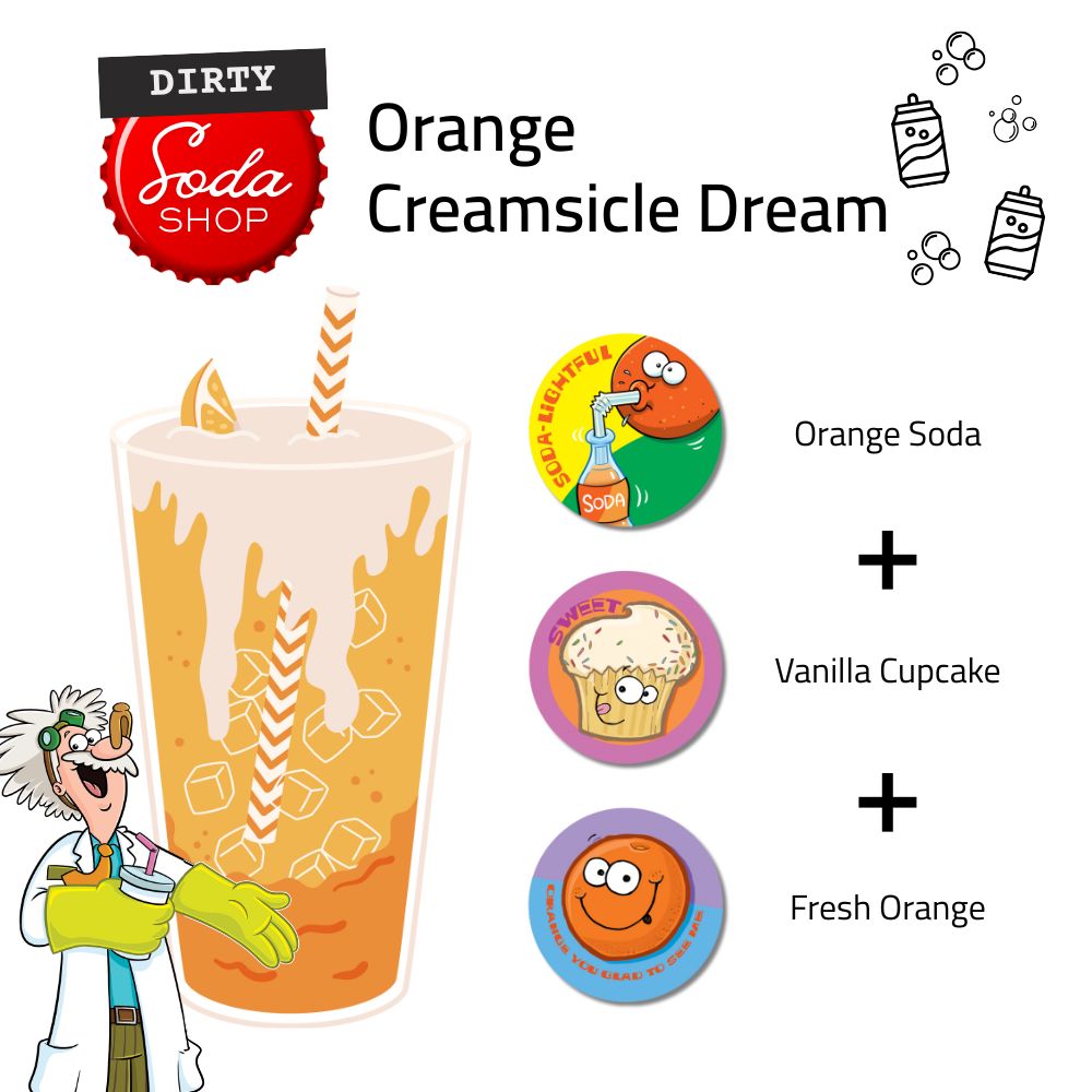 Orange Creamsicle Dream Sticker Bundle | Dirty Soda Smelly Stickers ...