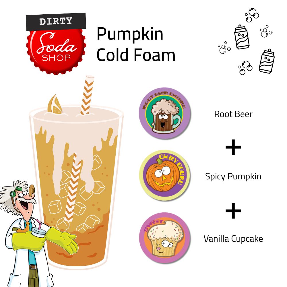 Pumpkin Cold Foam Sticker Bundle | Fall Dirty Soda Smelly Stickers – Dr ...