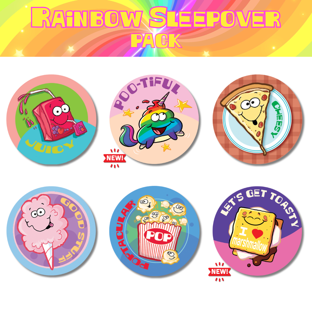 Rainbow Sleepover Sticker Pack – Dr. Stinky's
