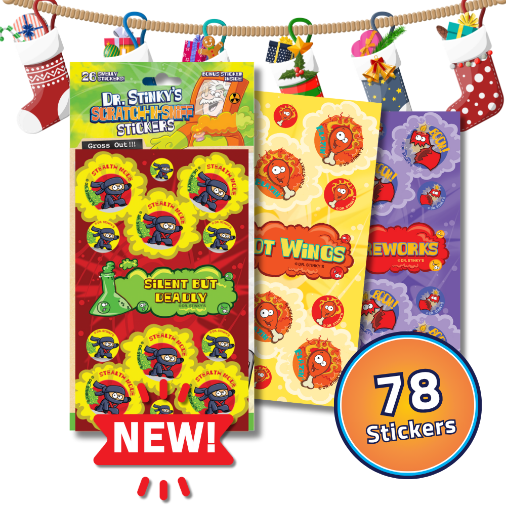 Sneaky Stocking Stuffer | Bad Smelling Scratch-and-Sniff Stickers – Dr ...