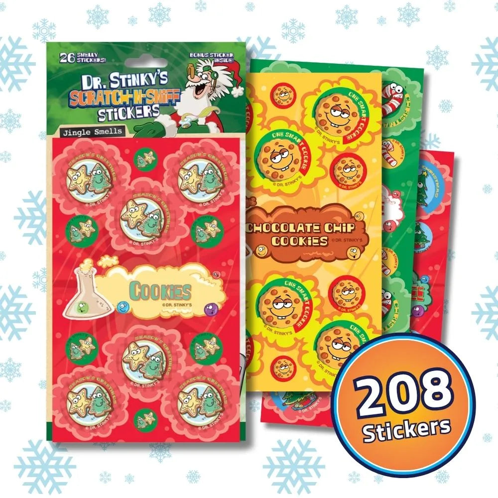 Happy Holidays Stickers Scratch and Sniff Sticker Bundle – Dr. Stinky's